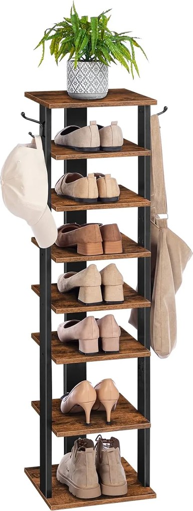 Botník Vasagle Kloudy 28 cm černý/hnědý