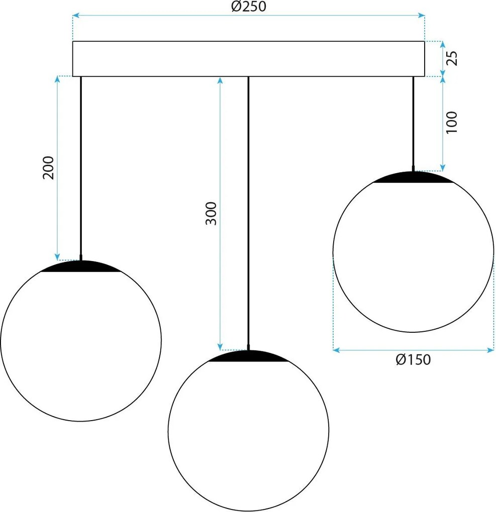 Toolight Rea, LAMP APP1815-3CPR BLACK, OSW-00665