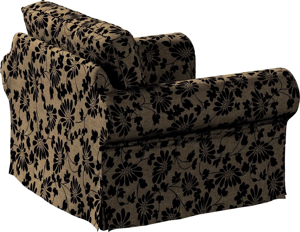 Potah na křeslo IKEA Ektorp barva béžová látka pletený vzor, vzorované