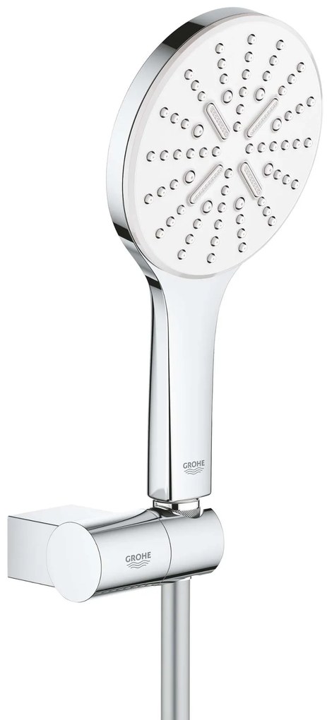 Grohe Rainshower SmartActive - Sada sprchové hlavice 130 9,5 l/min, 3 proudy, držáku a hadice, měsíční bílá 26580LS0