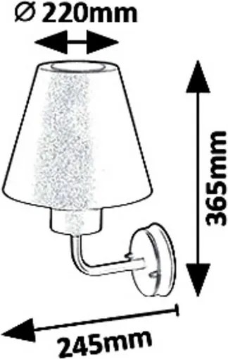 Rabalux 8844 - Venkovní nástěnné svítidlo FAVARA 1xE27/14W/230V IP44