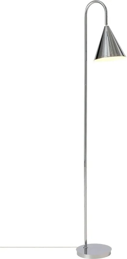Kovová stojací lampa s ohybatelnou konstrukcí v leskle stříbrné barvě (výška 145 cm) Liam – Ellos Home