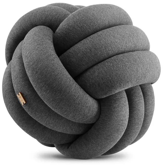 Woodnwool Polštářek uzel Ball, 32 cm Barva: světle šedá melanž
