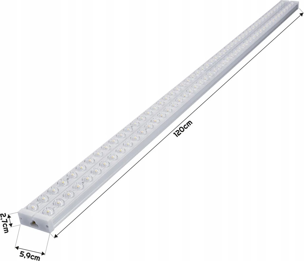 BERGE LED lampa NEPTUN  120cm - 72W - 7200lm - IP20 - 6000K - studená bílá