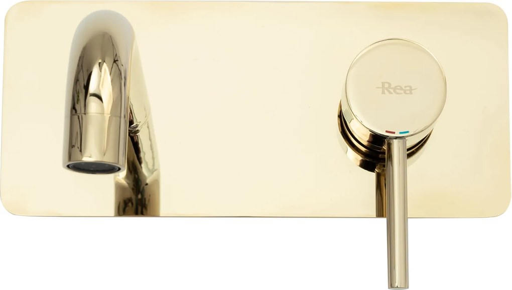 Rea VIVA L. GOLD + Box - Podomítková umyvadlová baterie, iBox, zlatá, REA-B6251