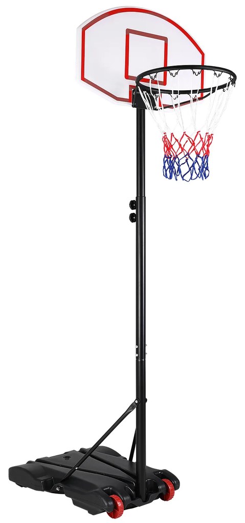 Basketbalový koš s kolečky - 179-209 cm