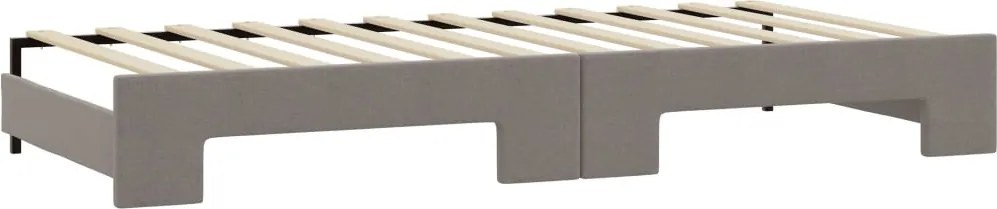 Válenda s přistýlkou a matracemi taupe 100 x 200 cm textil 3197660