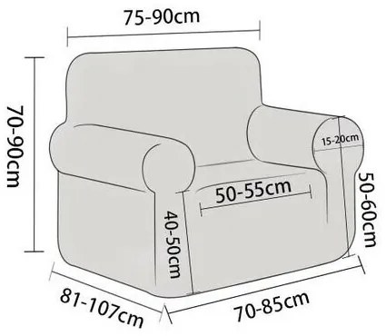 4Home Napínací potah na křeslo Magic clean hnědá, 75 - 95 cm