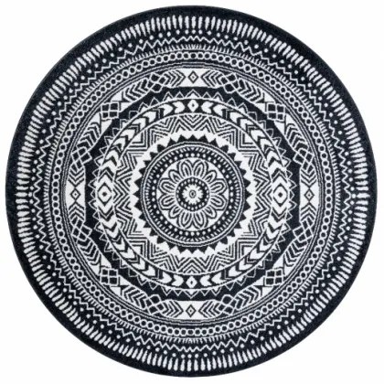 Koberec FUN Napkin - černý kruh