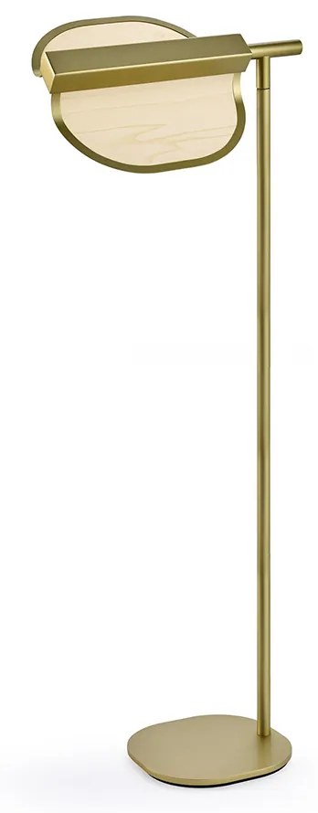 Exkluzivní otočná podlahová lampa Omma Floor  Exkluzivní otočná podlahová lampa Omma Floor Barva svítidla: Zlatá, Dekor: Přírodní bílá