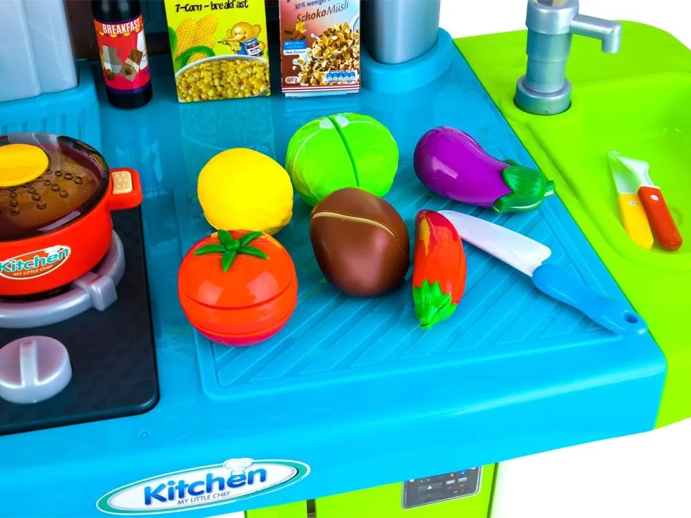 Jokomisiada Dětská kuchyňka s dotykovým panelem modrá
