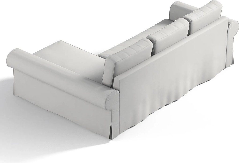 Potah na pohovku IKEA Backabro rozkládací se šezlongem barva šedá látka pletený vzor