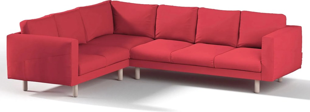 Potah na pohovku IKEA Norsborg rohová 5-místná barva červená látka pletený vzor