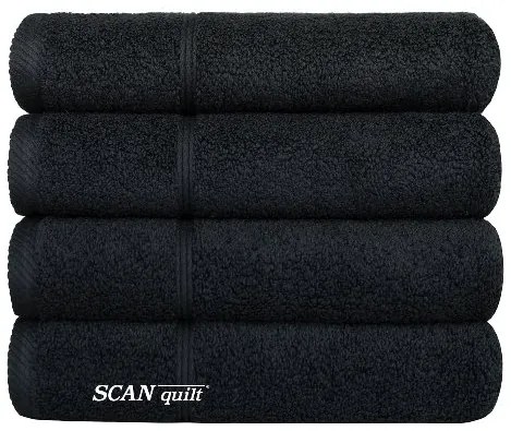 SCANquilt ručník BAMBOO SOFT černá 30 x 50 cm