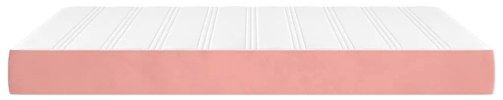 Taštičková matrace růžová 140 x 200 x 20 cm samet - Default Title