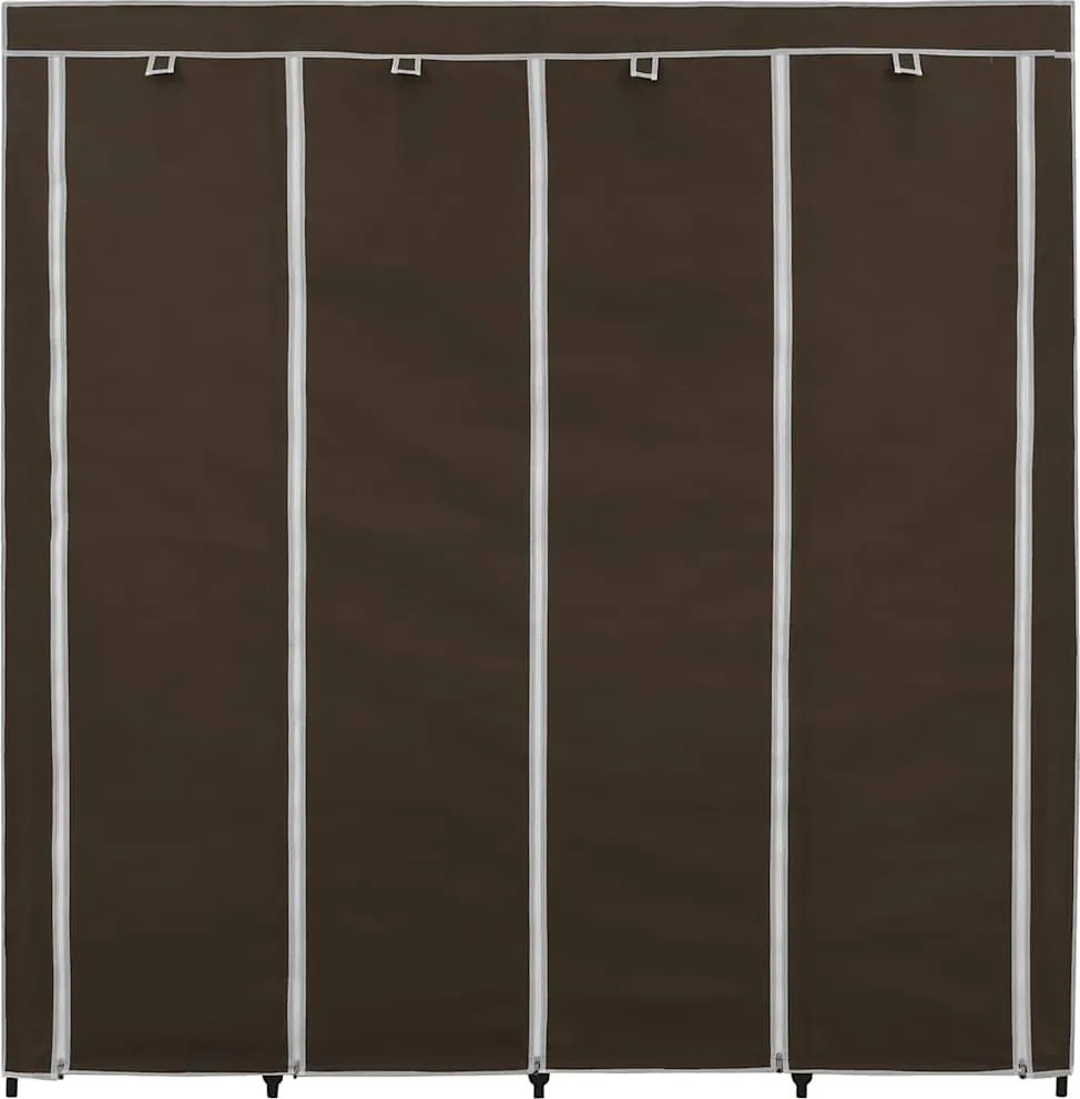 Šatní skříň se 4 přihrádkami hnědá 175 x 45 x 170 cm 282446