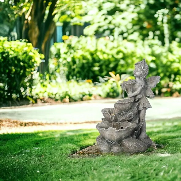 Zahradní solární fontána BestBerg SF-23 / polyresin / 45 x 34 x 61 cm