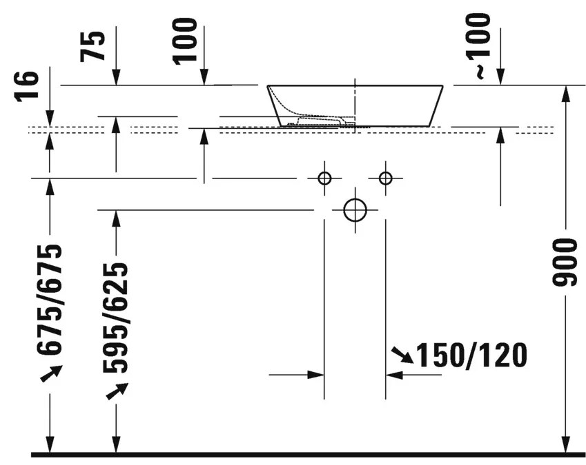 Duravit Cape Code - Umyvadlová mísa, Ø 43 cm, bílá 2328430000