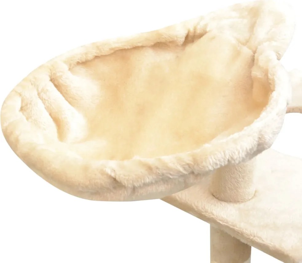 Škrabadlo pro kočky se sisalovými sloupky, 150 cm, béžová 170487