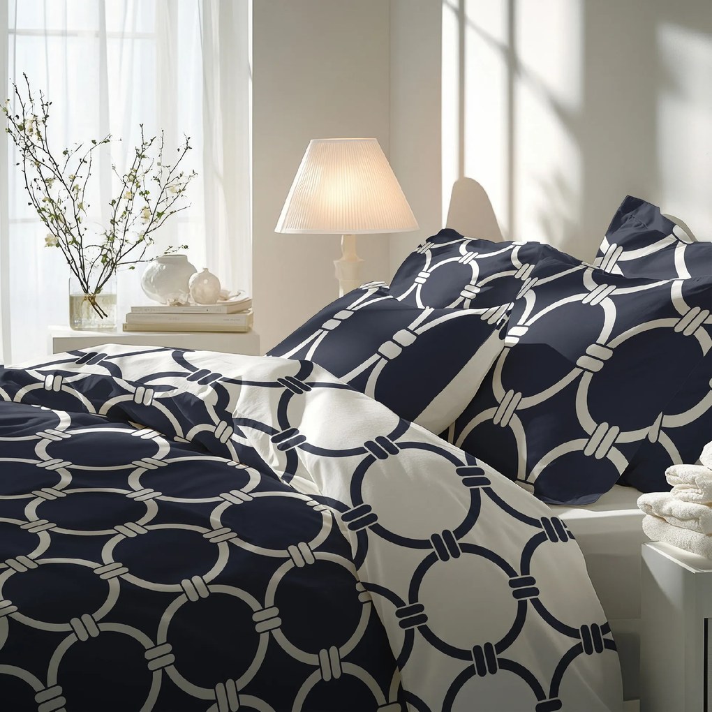 Florella Povlečení Kogge Blau Rozměr: 70x90 + 140x200 cm (zdarma povlak 40x80 cm)
