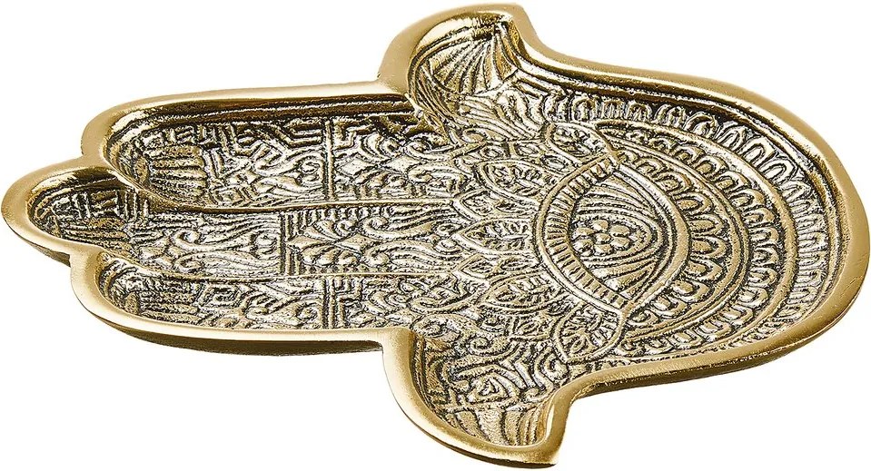 HAMSA Dekorační podnos 20 cm - zlatá