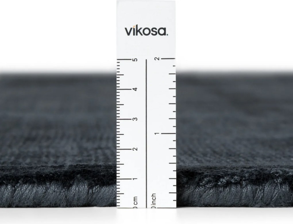 Vikosa, Kusový koberec Vikosa Noemi 106299 Black kruh, 120x120 (průměr) kruh, černá, dětský pokoj