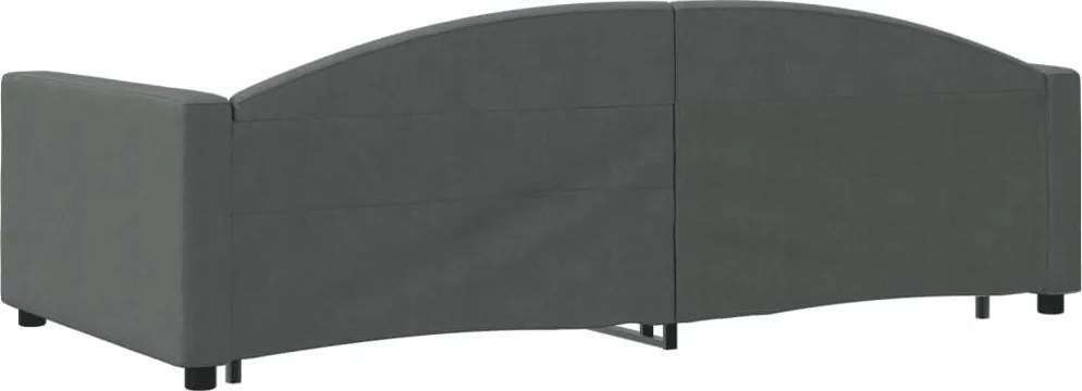 Válenda s přistýlkou tmavě šedá 100 x 200 cm textil 3197194