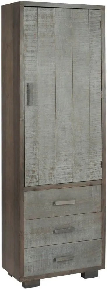 Dřevěná skříň šedá - 60*32*177 cm