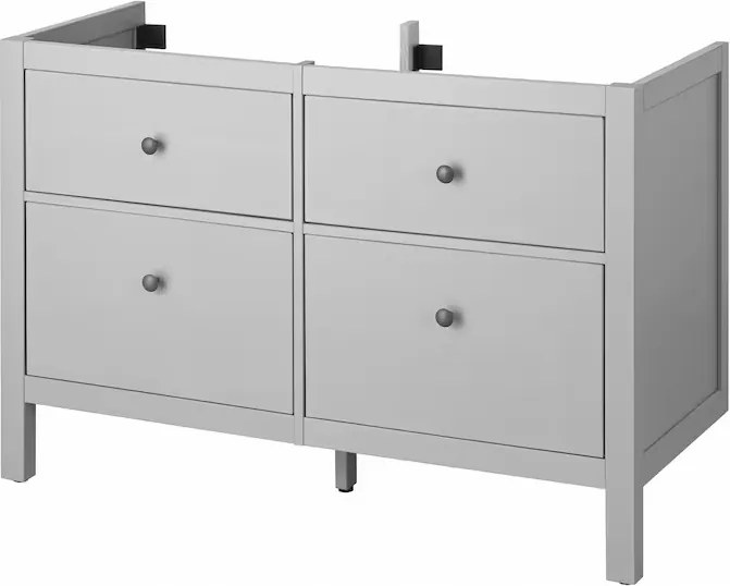 Ikea Hemnes Skříňka pod umyvadlo se 4 zásuvkami, šedá, 120 cm