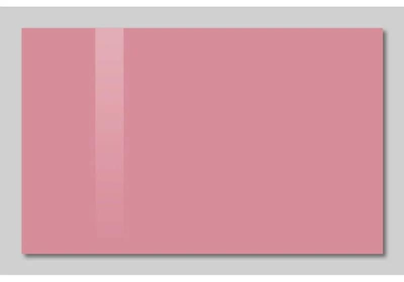 Růžová perlová skleněná magnetická tabule nalepovací na zeď Smatab® - 100 x 65 cm