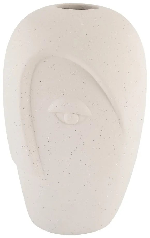 Krémová keramická váza (výška 19,5 cm) Face – House Nordic
