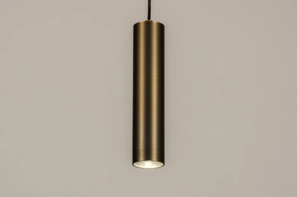 Závěsné minimalistické bronzové svítidlo nad noční stolek do ložnice Teramo Bronze
