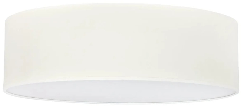 Stropní svítidlo Gaja, 1x krémové textilní stínítko, (bílé plexisklo), (fi 50cm)