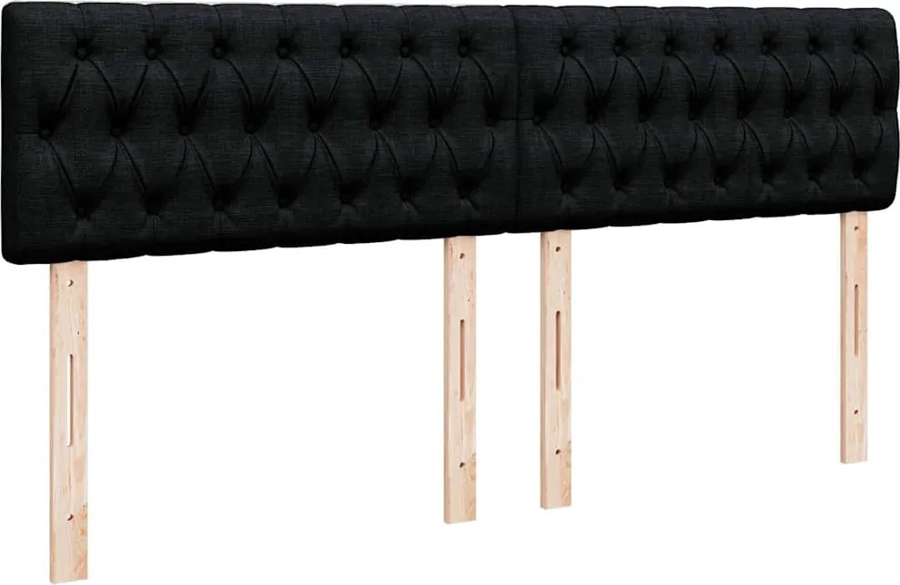 Box spring postel s matrací černá 200x200 cm textil 3287572