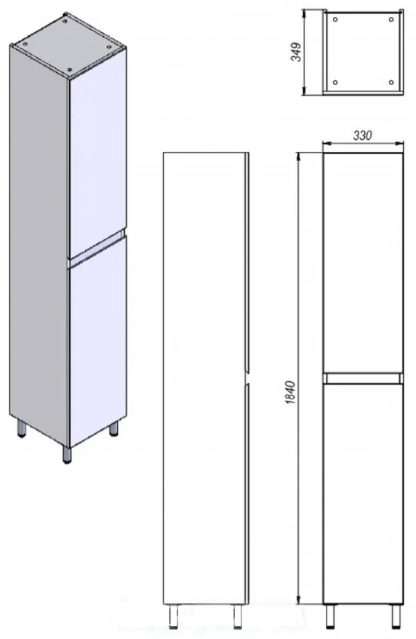 Lavedo Auriga 195 vysoká skříňka do koupelny