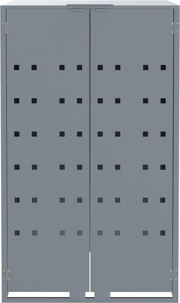 Box na 6 popelnic šedý 414 x 79 x 117 cm ocel 3279991