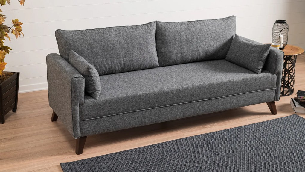 Hanah Home Třímístná pohovka BELLA šedá 208 cm 825BLC1499