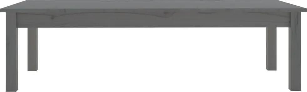 vidaXL Konferenční stolek 110 x 50 x 30 cm masivní borové dřevo [814238] Barva: Šedá