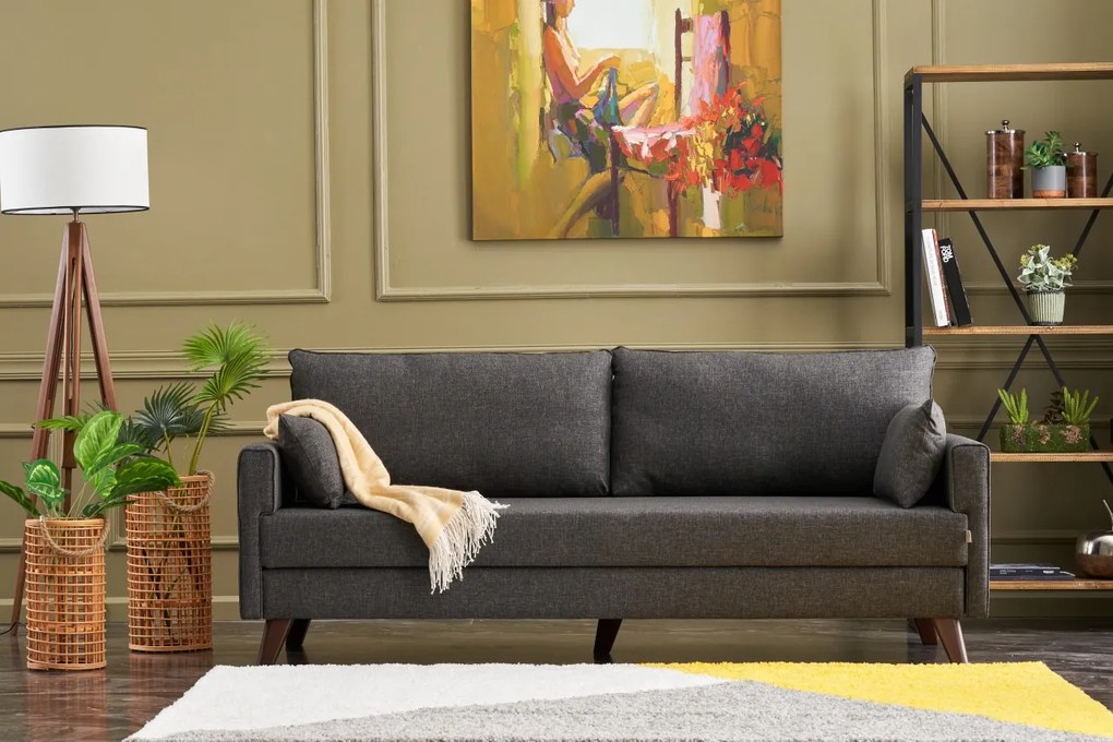 Hanah Home Rozkládací pohovka BELLA antracit 208 cm 825BLC2575