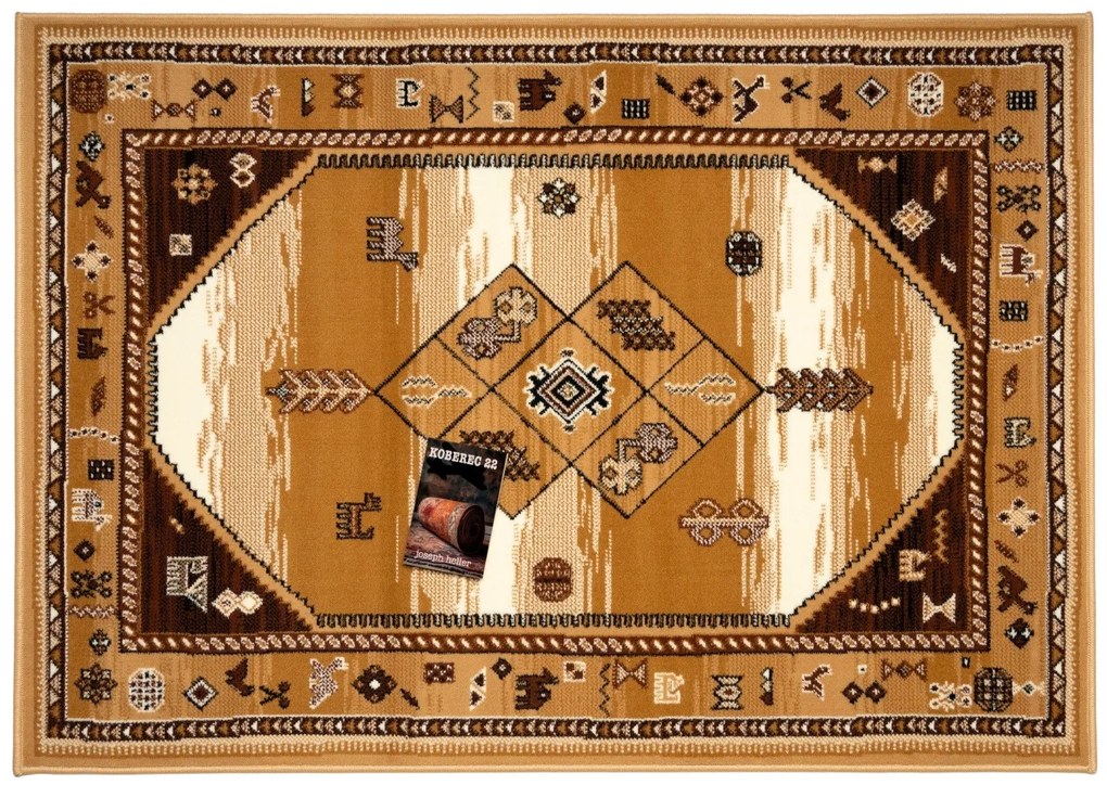 Alfa Carpets, Kusový koberec TEHERAN T-375 beige, 120x170, béžová, chodba / předsíň