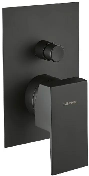 Sapho Latus - Baterie pod omítku pro 2 spotřebiče, s tělesem, matná černá 1102-42B
