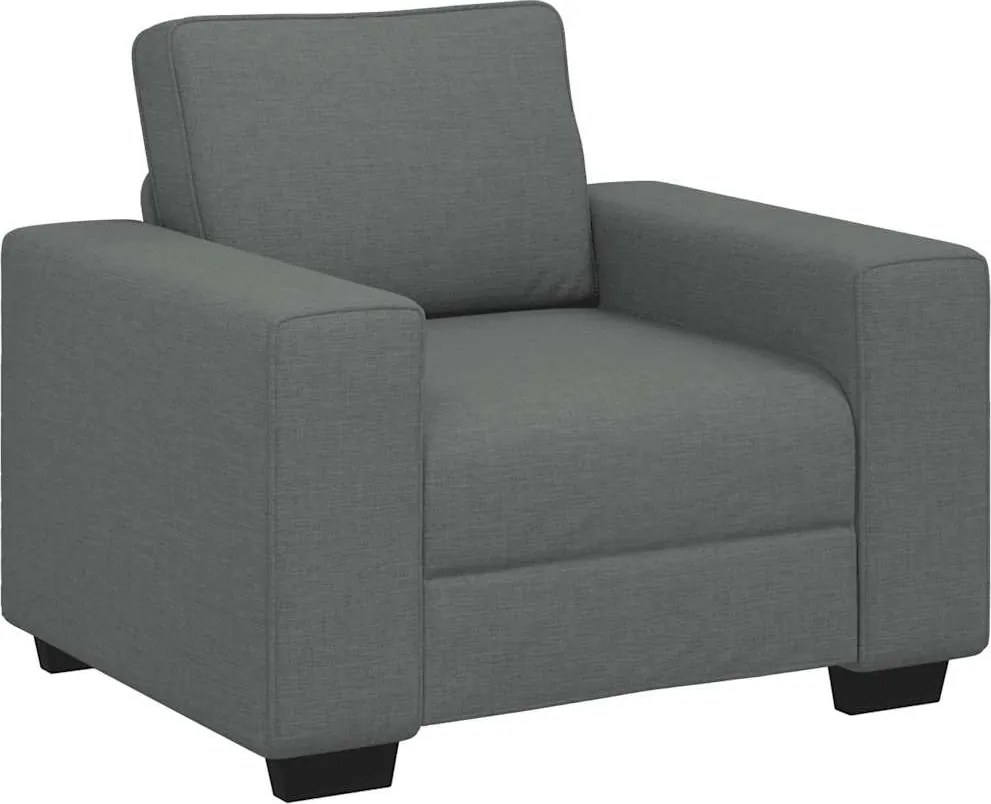 3dílná sedací souprava s poduškami tmavě šedá textil 3324650