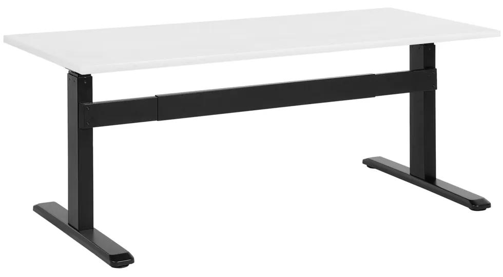Elektricky nastavitelný psací stůl 180x80 cm bílý-černý UPLIFT