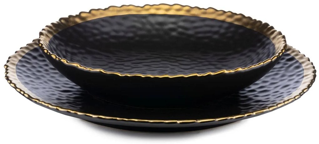 Keramický hluboký talíř Kati, (fi) 21 cm, černý