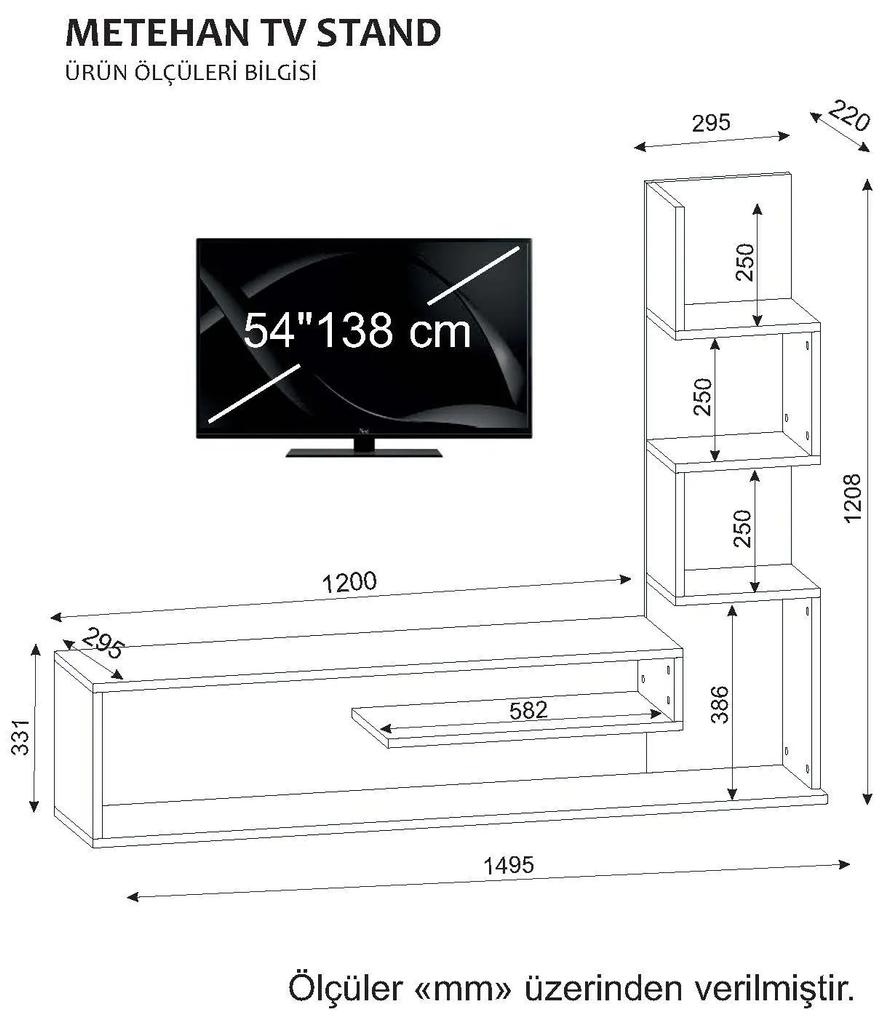 TV stolek/skříňka Milo (Bílá + Světle hnědá). 1071678