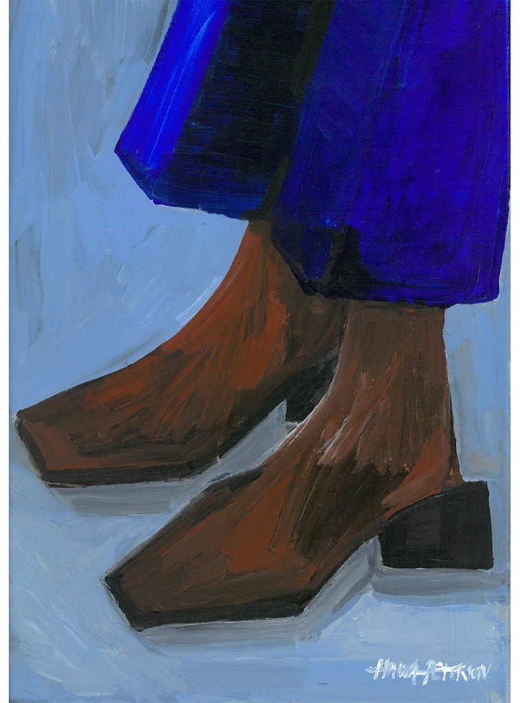 The Poster Club Plakát Boots and Blues by Hanna Peterson 30x40 cm