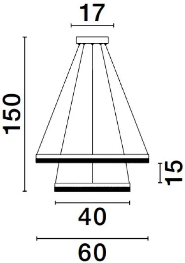 LED lustr Adria 2 černé