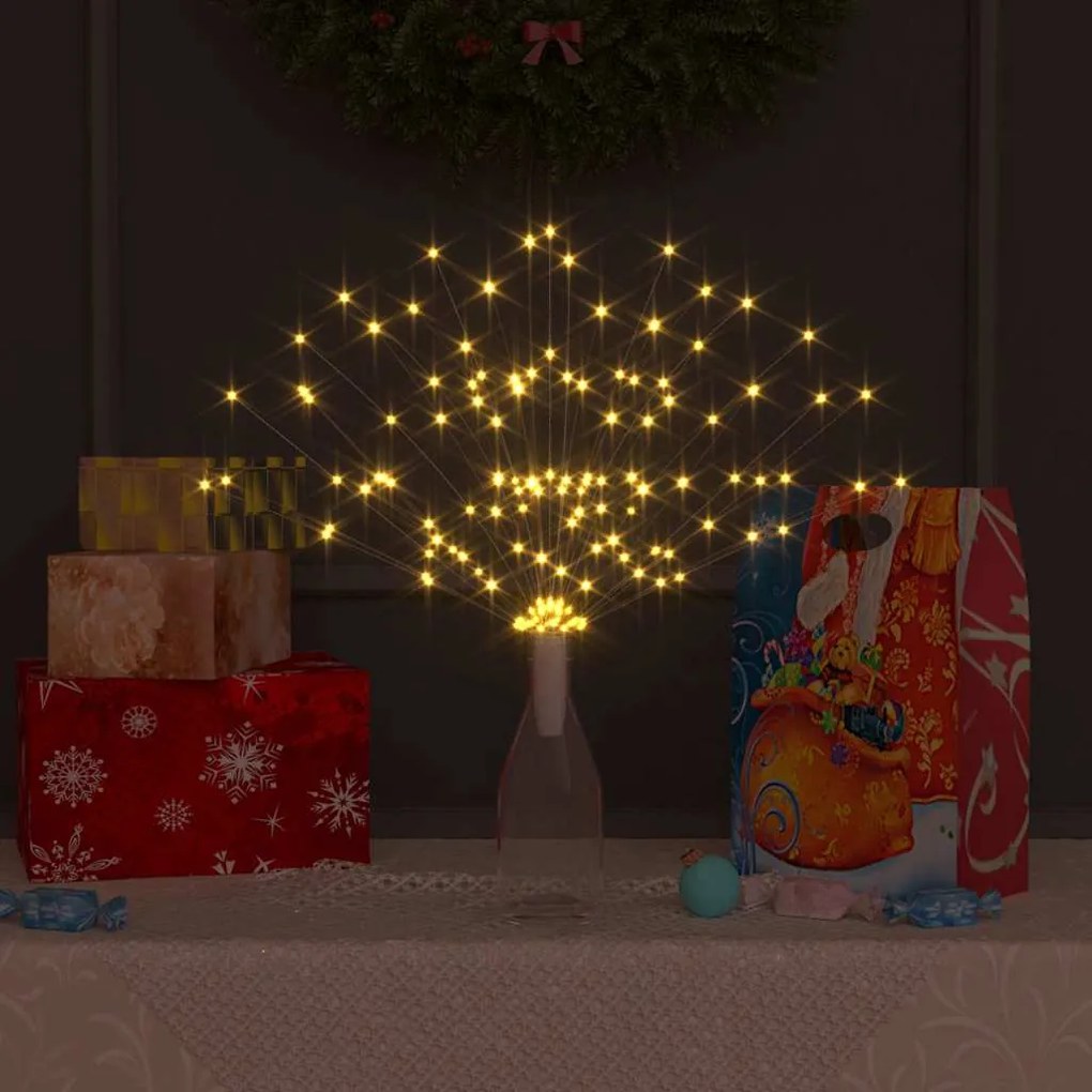Venkovní vánoční ohňostroj teplý bílý 20 cm 140 LED diod 328596