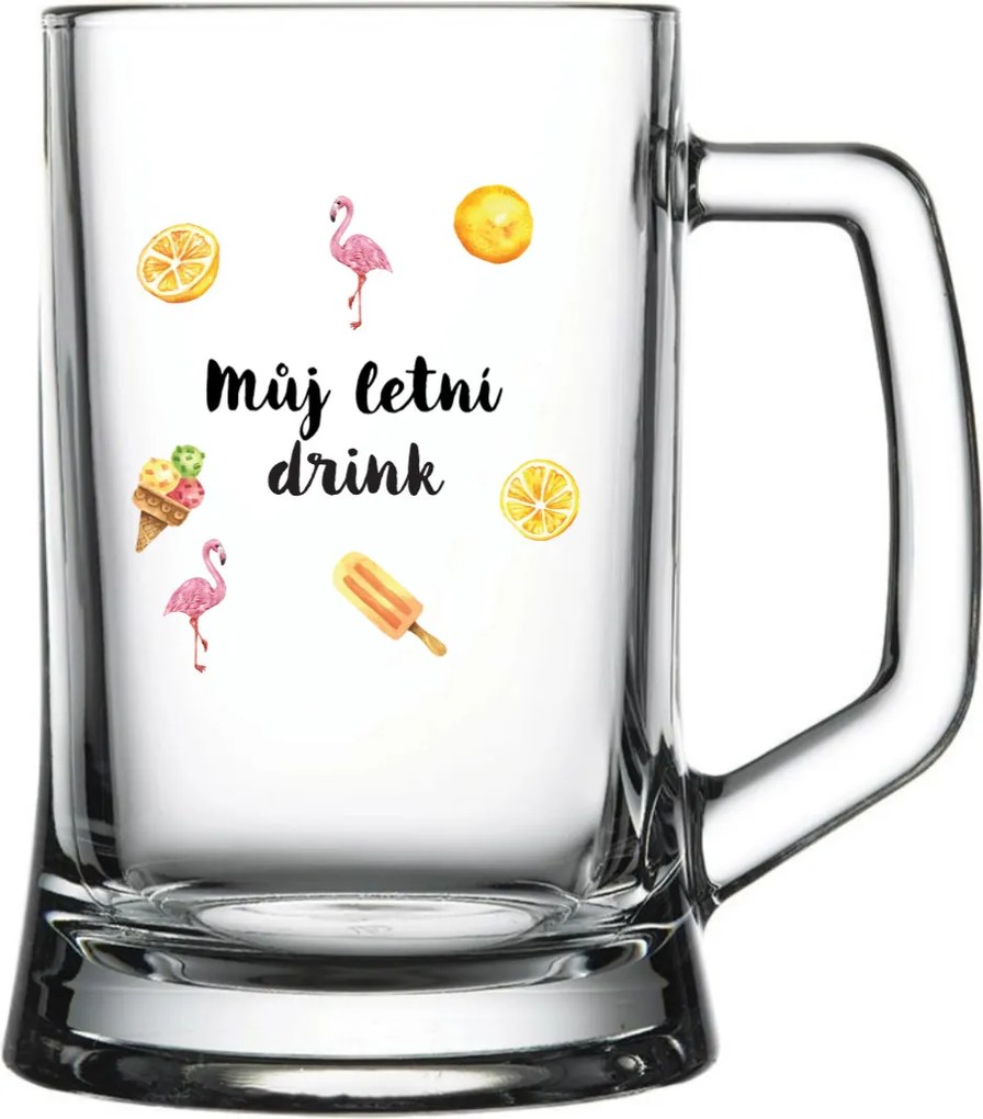 Personalizovaná pivní sklenice s letním mixem