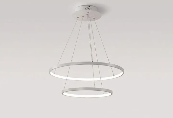 Toolight - LED závěsné svítidlo Vegas 40+60cm + dálkové ovládání, bílá, OSW-07858